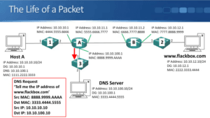 Journey of a data packet traveling through a network. - ITEXAMTOOLS