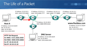 Journey of a data packet traveling through a network. - ITEXAMTOOLS
